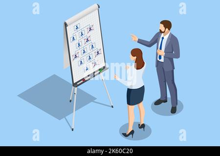 Isometric Organisational Restructuring. Staff Unemployment, job Cuts ...
