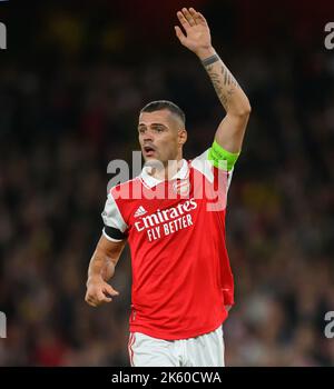Granit Xhaka of Arsenal during Europa League Group F between Arsenal ...