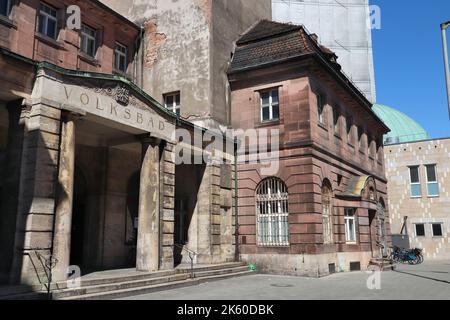 Nuremberg, Germany. Historic public bath house (German language ...