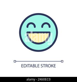 Smiling emoji pixel perfect RGB color ui icon Stock Vector Image & Art ...