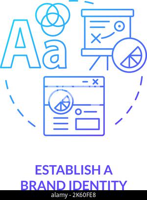 Establish identity blue gradient concept icon Stock Vector Image & Art ...
