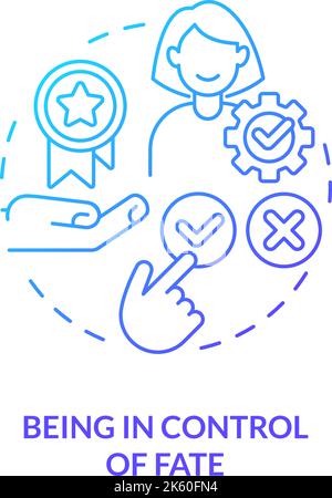 Being in control of fate concept icon Stock Vector Image & Art - Alamy