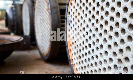 Corrosion, refinery heat exchangers chiller tubes with flange system ...