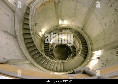 Spiral stairs at Shiromaru Dam Okutama Western Tokyo Japan Stock Photo ...