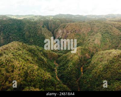 Puerto Rico cañon san cristobal views and mountain range full of greens ...