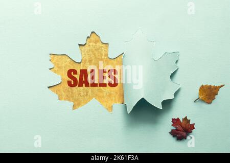 Autumn leaf sales paper reveal Stock Photo - Alamy