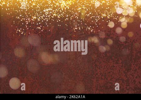 wall with lights, garlands, bulbs. texture rough background concrete ...