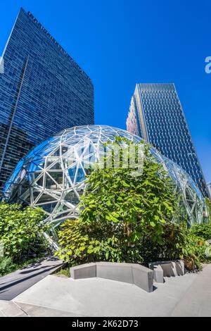 The Sphere, Amazon Headquarters Campus in downtown Seattle Stock Photo ...