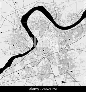 Surat India Asia City map blue print vector illustration Stock Vector ...