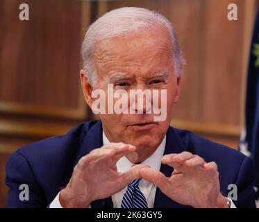 President Joe Biden addresses a virtual audience attending the Summit ...