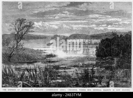 The Empress of Austria at Combermere, Cheshire: Combermere Abbey Stock ...