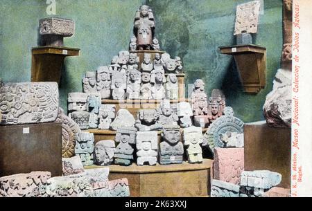 Aztec Statue in National Museum of Anthropology, Mexico City, Mexico ...