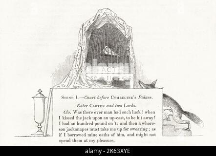 Illustration by Kenny Meadows to Cymbeline, by William Shakespeare ...