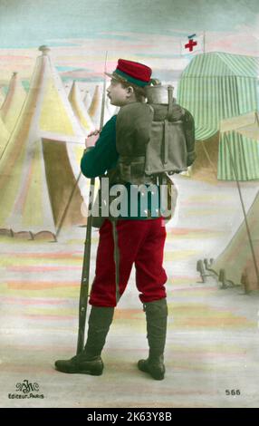 French infantry WW1 Stock Photo - Alamy