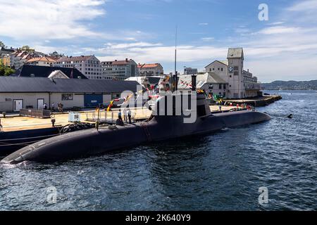 German submarine U-35 (S185) moored alongside Tollbodkaien quay in port ...