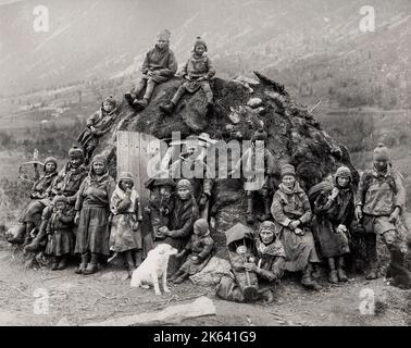 Family of Lapps Stock Photo - Alamy