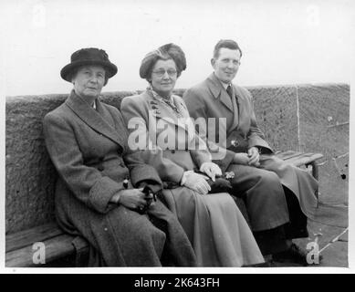1940s, historical, friends and family, two men and their wifes with ...