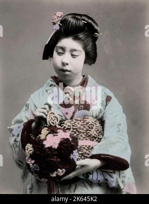 A Japanese Geisha, circa 1880s Stock Photo - Alamy