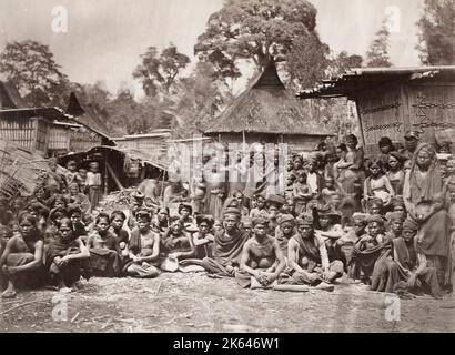 19th century vintage photograph: Dutch East Indies, Indonesia, a Batak ...