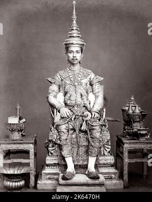 Chulalongkorn, Rama V, King of Siam, Thailand, c.1880 Stock Photo - Alamy