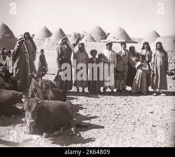 1943 Syria - Kafer or Kafr Halab - village with traditional mud beehive ...