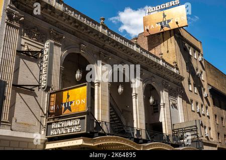 "Hamilton" Marquee at the Richard RodgersTheatre, Times Square, NYC ...