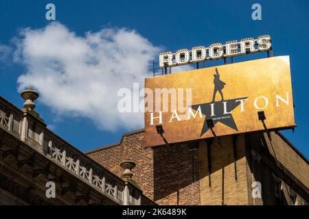 "Hamilton" Marquee at the Richard RodgersTheatre, Times Square, NYC ...