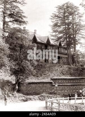 19th century vintage photograph: Viceregal Lodge, Simla, India. The ...