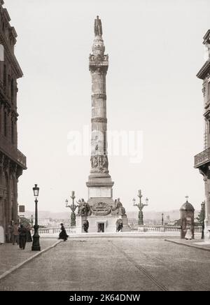Photochrom print of Congress Column in Brussels, Belgium Stock Photo ...