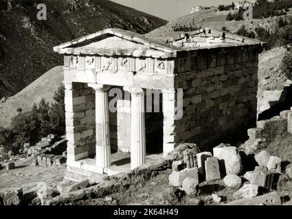 The Athenian Treasury at Delphi was constructed by the Athenians to ...