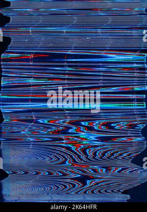 futuristic glitch color noise blue pixel artifacts Stock Photo - Alamy