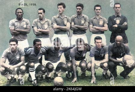 Brazilian Football Team of the 1958 World Cup Stock Photo - Alamy