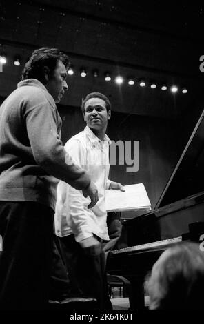 Andre Watts, American pianist and Zubin Mehta, during a rehearsal with ...