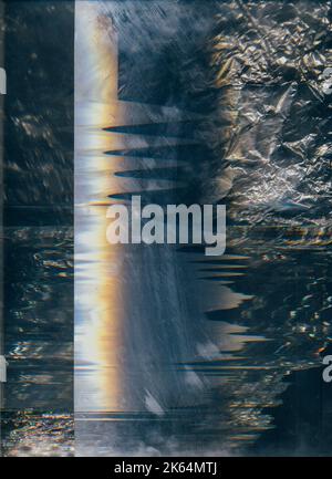 distorted screen system damage blue glare effect Stock Photo - Alamy