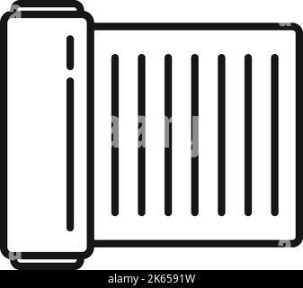 Yoga matt icon outline vector. Mat carpet. Gym pilates Stock Vector ...