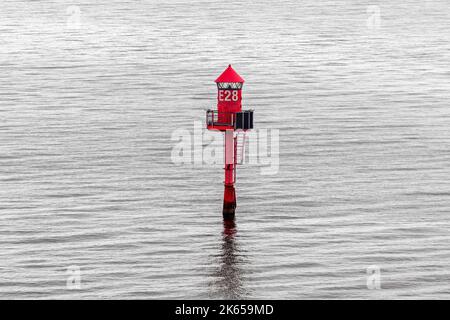 Red channel marker,Oresund Strait,Copenhagen, Denmark, Europe Stock ...