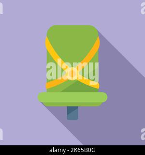 Biker baby seat icon flat vector. Bike child. Trailer cycle Stock ...