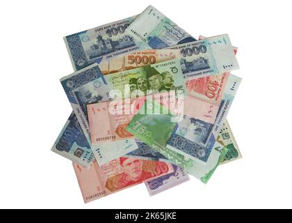 Pakistan commemorative new 75 rupees notes with portraits of Quaid-e ...