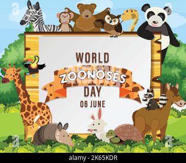 World zoonoses day poster design illustration Stock Vector Image & Art - Alamy