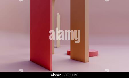 3D render, 3D representation, repodium, product stand. mock up on a ...