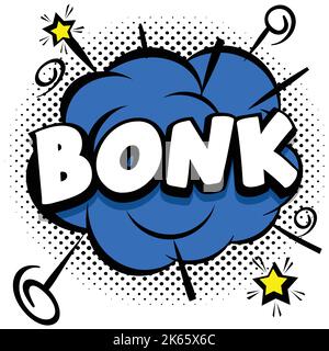 Comic speech bubble with bonk text illustration Stock Vector Image ...
