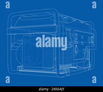 Portable Electro Generator. Vector Stock Vector Image & Art - Alamy