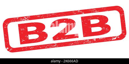 B2B text written on red lines stamp sign Stock Photo - Alamy