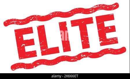 ELITE, text written on red rectangle stamp sign Stock Photo - Alamy
