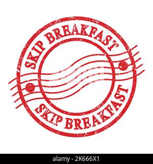 SKIP BREAKFAST text written on green-black grungy stamp sign Stock ...