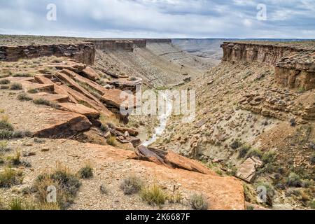 Gully in North Franks Canyon area, leading to Nine Mile Canyon, view ...