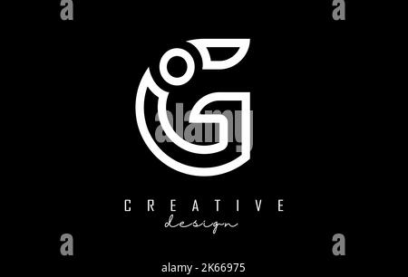 Outline white letter R logo with a minimalist and gradient design ...