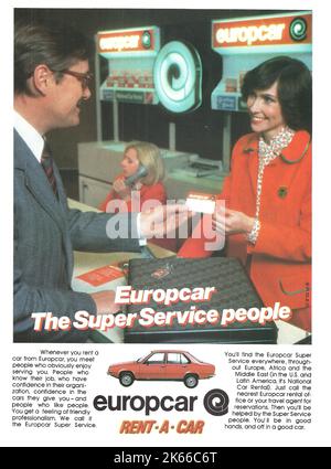 Budget car rental magazine advertisement Budget paper advert 1980s ...