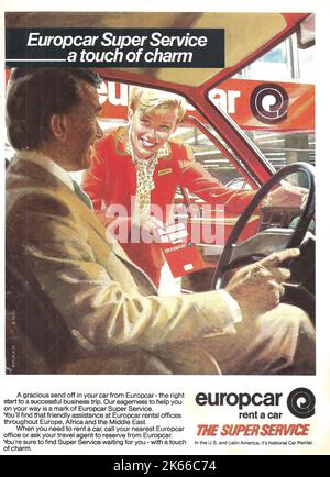 Budget car rental magazine advertisement Budget paper advert 1980s ...