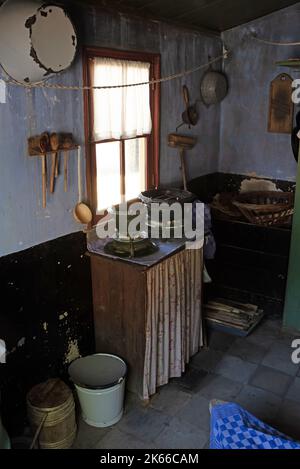 The interior of a Dutch kitchen from the 1920s, not in use anymore ...